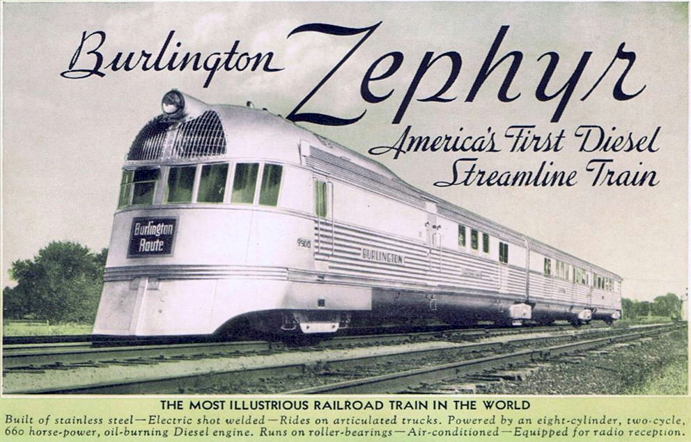 Collectibles Budd Train Coach Company Vintage California Zephyr ...
